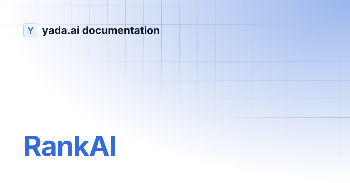 RankAI | yada.ai documentation