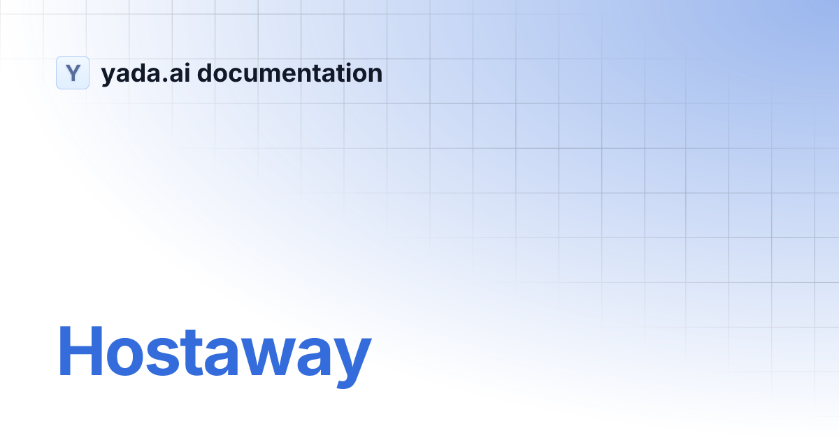 Hostaway | yada.ai documentation